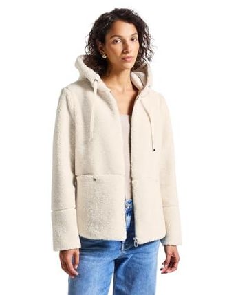 Street One Veste en peluche avec capuche pastel sable 44