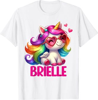 BDAZ Brielle Einhorn-Name, personalisiertes Design T-Shirt