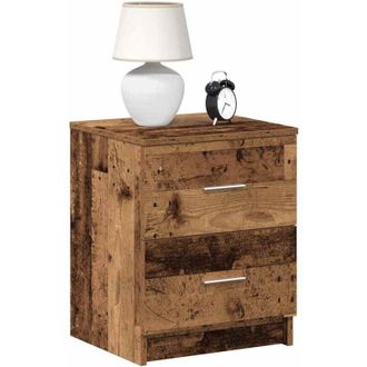 vidaXL Vidaxl - Nachttische 2 Stk. mit 2 Schubladen Altholz-Optik 40x36x50 cm