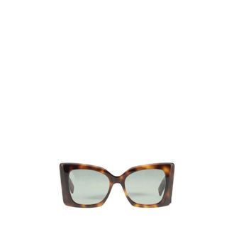 Saint Laurent Bold Square Sonnenbrille mit goldenem Logo - - Accessories - Damen - Braun - ONE SIZE