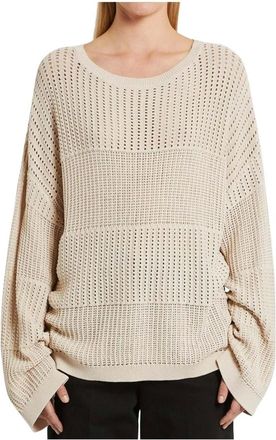 Marella Femme, Pulls, Beige, Taille: 40 FR Tricot à col rond