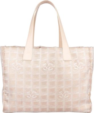 Chanel Crossbody Bags - Chanel Travel Line Glitter Monogram Handbag - Gr. unisize - in Beige - f&uuml;r Damen
