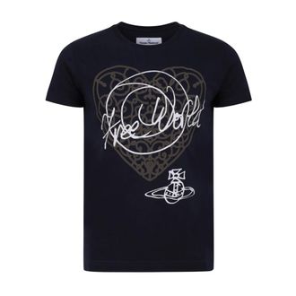 Vivienne Westwood Homme, Tops, Bleu, Taille: L T-shirt Free World-heart Peru