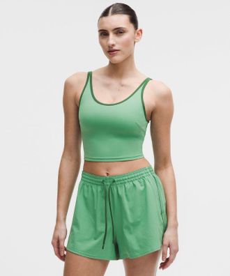 lululemon D&eacute;bardeur de tennis &agrave; d&eacute;coupe et encolure d&eacute;gag&eacute;e Maintien moyen, bonnets B/C pour Femmes - Vert - Taille XL