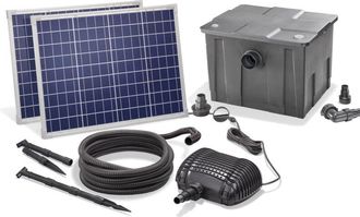 Esotec Solar Teichfilter-Set 100/3400 Solarpumpe Au&szlig;enfilter Gartenteich 101081