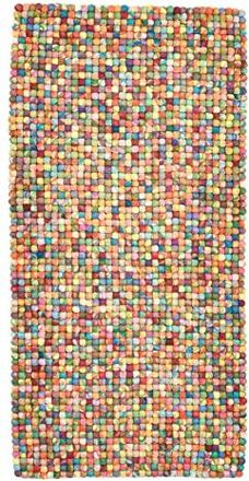 THEKO Ballo Uni 802 Klassischer Orientteppich strapazierfähig und sehr robust in der Farbe Multicolor, Maße: 90cm x 160cm, 406876