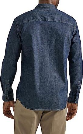 Lee All Purpose Classic Fit Long Sleeve Shirt Chemise à Bouton Bas, Denim Rinse Wash, M Hommes