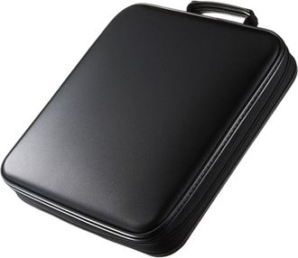 OSALADI Tragbare CD H&uuml;lle und DVD Organizer mit 160 F&auml;chern Robustes PP Material Weiches Vlies Innenfutter Schwarzes Aufbewahrungs Case mit Tragegriff f&uuml;r Aut