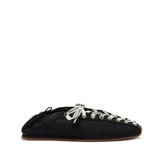 Ganni Schn&uuml;r-Ballerinas - - Shoes - Damen - Schwarzk - 37 EU