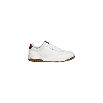 Tommy Hilfiger Homme, Chaussures, Blanc, Taille: 45 EU Baskets &agrave; lacets en cuir et polyur&eacute;thane