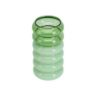 DESIGN LETTERS Bubble - 2 in 1 Vase & Kerzenhalter, H 13,5 cm, Green/Milky Green