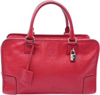 Loewe Pre-owned Amazona36 Sac &agrave; main en cuir - Femme - Pre-owned - Rouge - Taille: ONE Size