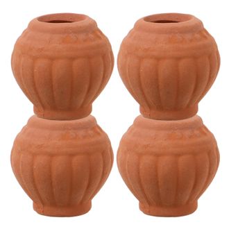 Hemobllo 4 St&uuml;ck Kleiner Terrakotta Pflanzt&ouml;pfe aus Keramik Kleine Runde Sukkulentent&ouml;pfe f&uuml;r Anzucht und B&uuml;ro Platzsparende Kleiner Gartent&ouml;pfe f&uuml;r Drinnen un