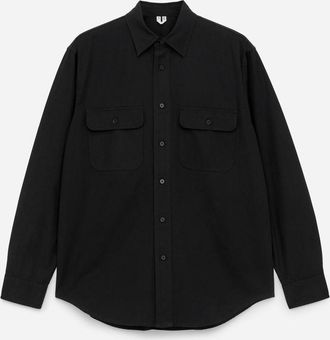 Arket Overshirt Aus Baumwolle -Blau