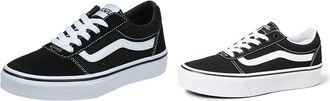 Vans Damen Ward Platform Sneaker, (Canvas) 37 EU Herren Doheny Schwarz ((Canvas) Black/Black 186), 43