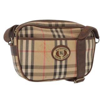 Burberry Sac Bandouli&egrave;re en Toile Pre-owned - Femme - Pre-owned - Beige - Taille: ONE Size