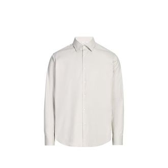HUGO BOSS Chemise droite jacquard en coton m&eacute;lang&eacute;