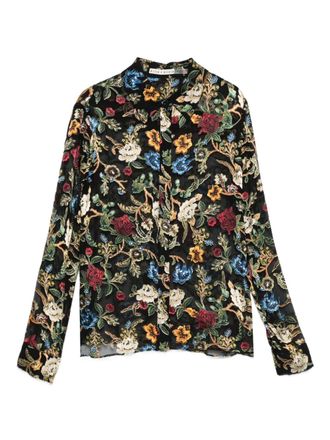 Alice & Olivia Willa Bluse mit Blumen-Print - Schwarz
