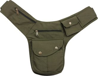 Freak Scene Tasche - G&uuml;rteltasche - Buddy - gr&uuml;n-Oliv - messingfarben - Bauchtasche - H&uuml;fttasche