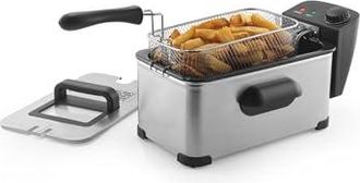 PROGRESS Progress 3L Fritteuse - Antihaftbeschichteter Herausnehmbarer Korb und Deckel, 150-190&deg;C, Sichtfenster, Einstellbare Temperaturregelung, Betriebs-/Ber