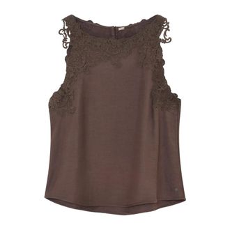 Gustav &Auml;rmelloses Oberteil - - Tops - Damen - Braun - 2XL