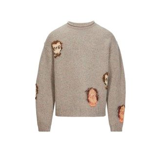 Acne Studios Pull oversize en laine m&eacute;lang&eacute;