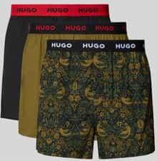 HUGO BOSS Boxershorts mit elastischem Logo-Bund im 3er-Pack