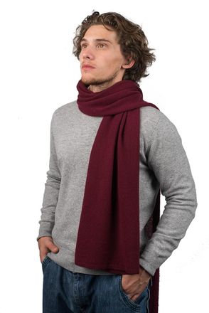 DALLE PIANE CASHMERE Schal aus 100% Kaschmir - Made in Italy - für Mann/Frau, Farbe: Bordeaux, Einheitsgröße