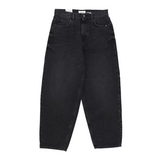 Amish Vintage Schwarze Baggy Denim Jeans - - Jeans - Damen - Schwarzk - W27