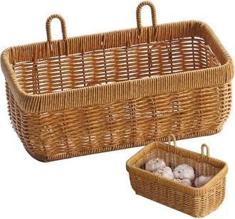 Generic Handgewebter Wand-aufbewahrungskorb, Hängebehälter, Dekorativer Korb, Küchen-aufbewahrungskorb Für Garten, Wohnzimmer