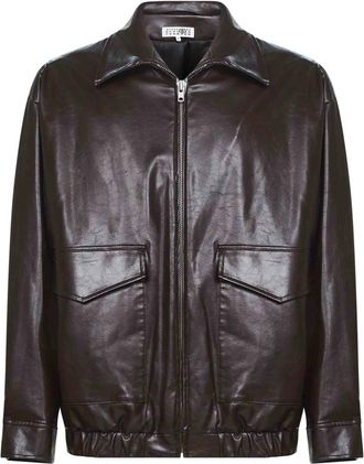 Maison Margiela Homme, Vestes, Violet, Taille: S Veste en similicuir