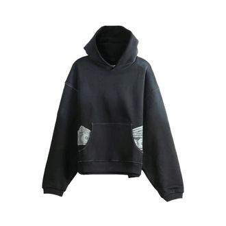 ERL Money Hoodie Knit - - Sweatshirts & Hoodies - Herren - Schwarzk - L