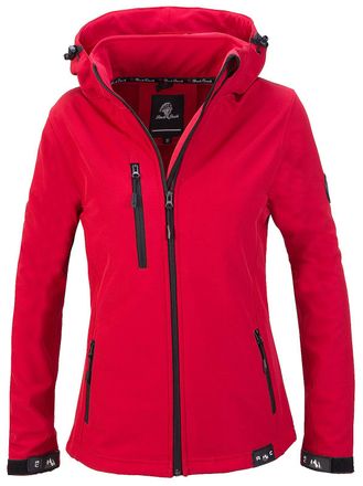 Rock Creek Damen Softshell Jacke Windbreaker Regenjacke &Uuml;bergangsjacke Softshelljacke Damenjacke Regenmantel Outdoorjacke Kapuze D-412 Rot 3XL