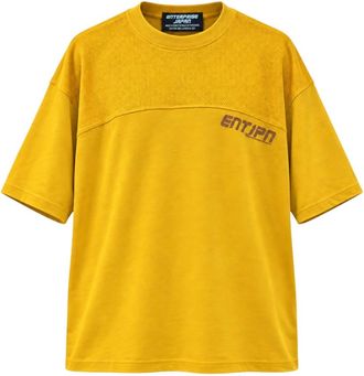 Enterprise Japan SS Planet Baumwoll-T-Shirt mit Rundhalsausschnitt - - Tops - Herren - Gelb - M