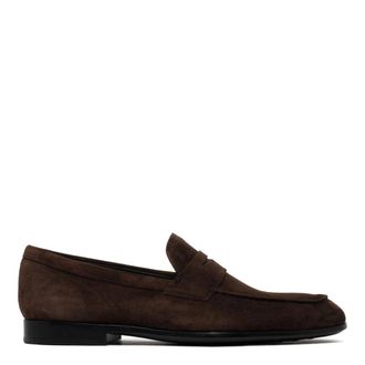 Tod's Dunkelbraune Wildleder-Loafer mit niedrigem Absatz - - Shoes - Herren - Braun - 40 EU
