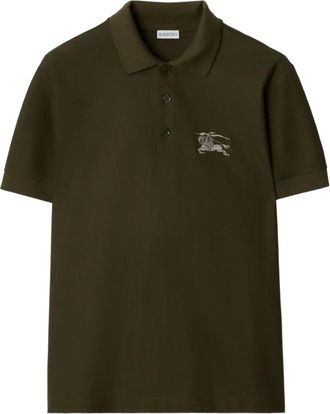 Burberry polo à logo Equestrian Knight - Vert