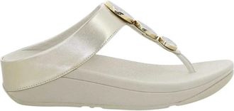 FitFlop Femme, Chaussures, Blanc, Taille: 40 EU Halo Toe Post