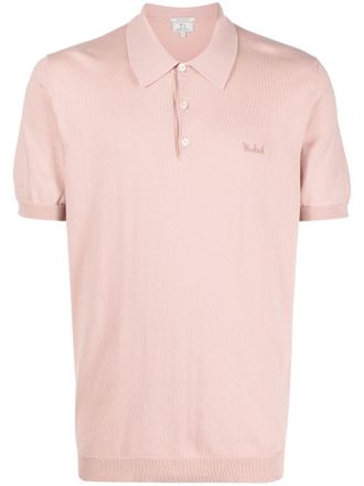 Woolrich polo en maille &agrave; logo brod&eacute; - Rose