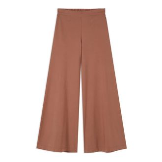 Oltre Viskose-Mischung Wide Leg Hose - - Trousers - Damen - Braun - M