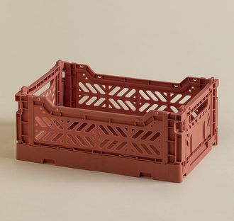 Sklum Faltbare und stapelbare Kunststoffbox Doli Terracota 26 cm