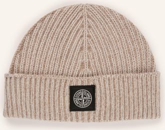 Stone Island M&uuml;tze Mit Cashmere weiss