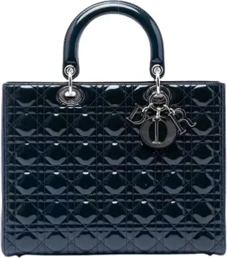 Dior Sac &agrave; main Lady Dior doccasion - Femme - Pre-owned - Bleu - Taille: ONE Size