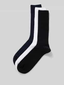 DillySocks Socken mit Strukturmuster Modell Ribbed Black im 3er-Pack