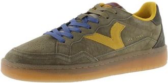 Victoria 1985 Basket Basse Unisexe Smash Cro&ucirc;te De Cuir & Pi&egrave;ces Color&eacute;es en Contraste & Semelle Caramel 8806111 pour Adulte Kaki 40