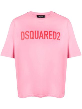 Dsquared2 t-shirt en coton à logo imprimé - Rose