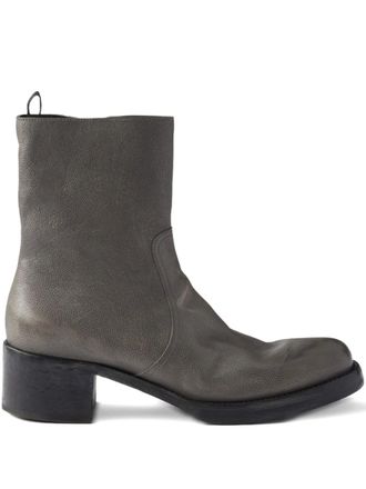 Prada bottines en cuir - Gris