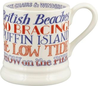 Emma Bridgewater Toast Seaside Tasse mit Aufschrift Red & Blue
