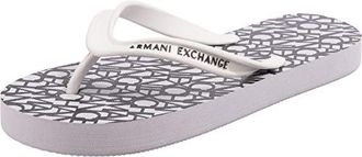 A|X Armani Exchange Femme Cooper Flip Flop Chaussure deau, OP.Blanc+Noir, 35.5 EU