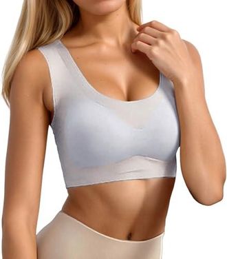 Generic Soutien-gorge 2026 pour femme avec fermeture sur le devant en dentelle florale - Soutien confortable &agrave; armatures - T-shirt sans fil - Doux - Sans fil 
