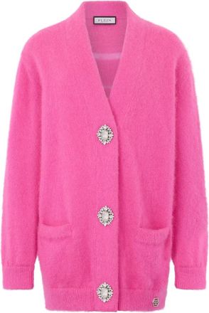 Philipp Plein Femme, Pulls, Rose, Taille: 36 FR Cardigan Hexagon Fluo